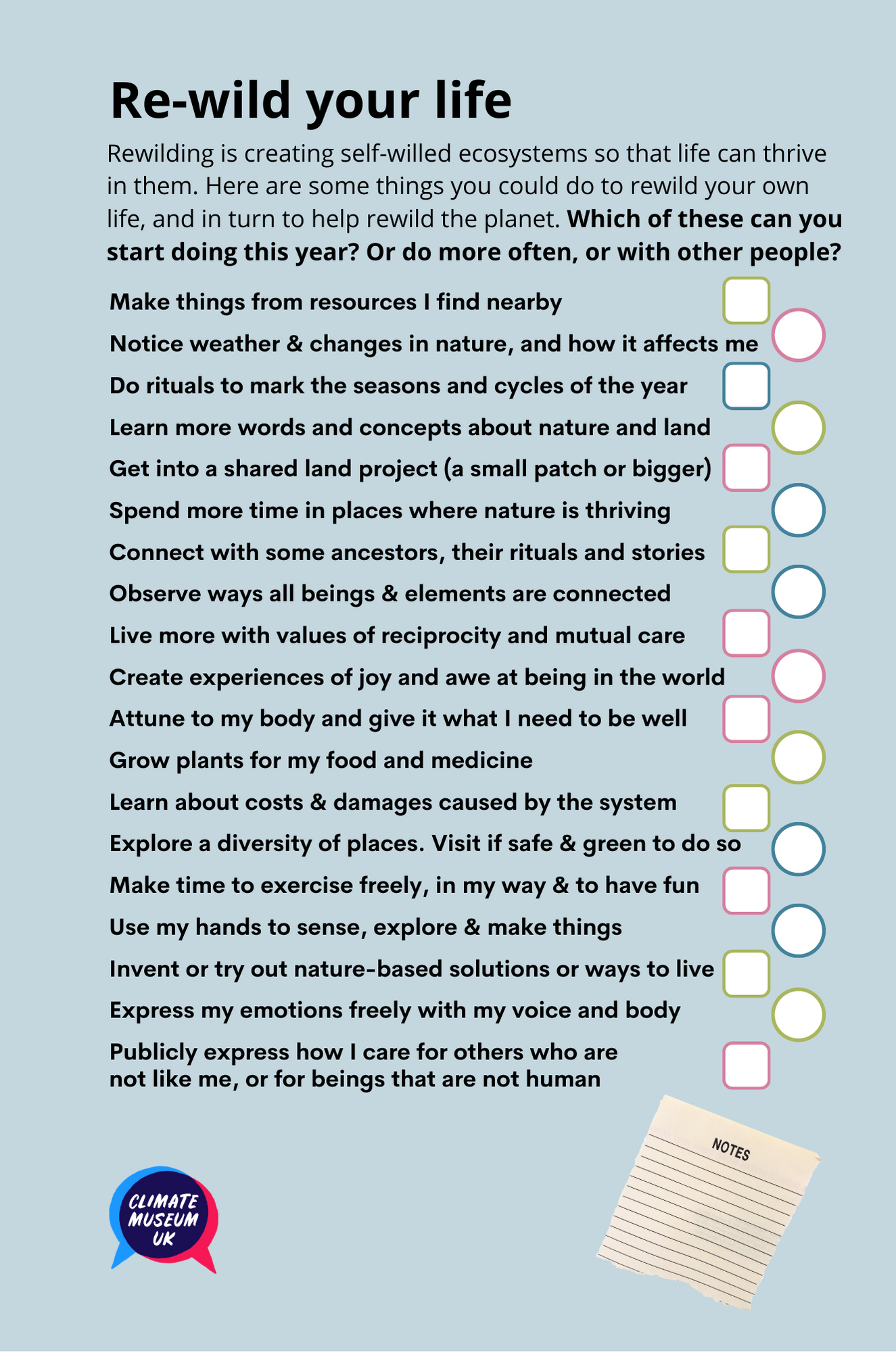 Rewild 2021 Climate Museum Uk